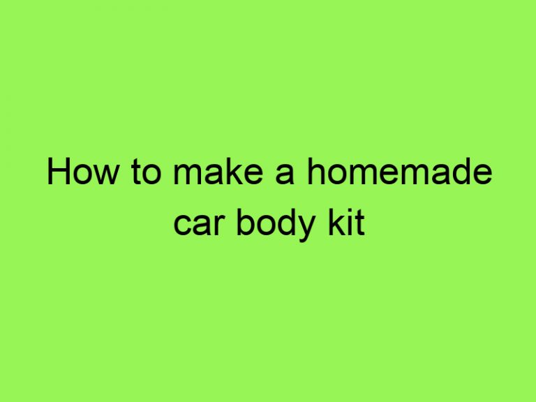 How to make a homemade car body kit - righthanddrivejeeps.com